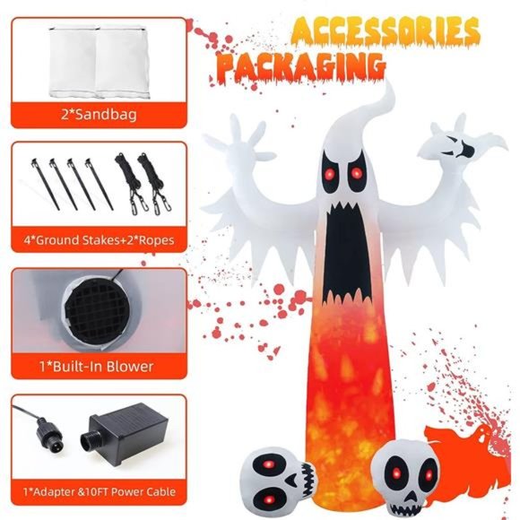 Holiday | 1ft Halloween Inflatables Outdoor Decorations Blow Up Giant ...